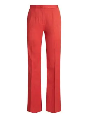 Etro Paisley-jacquard Flare Trousers - Red