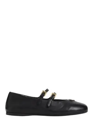 Prada Double Strap Ballet Flats - Black