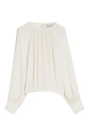 Max Mara Crewneck Long-sleeved Top - Ivory