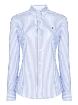 Polo Ralph Lauren Heidi Striped Long Sleeve Shirt - Blue