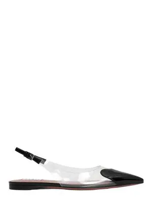 Alaïa Le Coeur Flat Slingback Shoes - Black