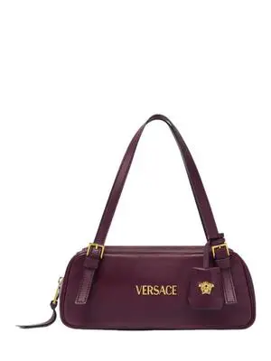 Versace Medusa Tag Shoulder Bag - Wine Red