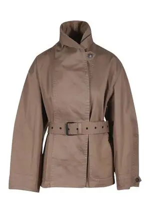 Isabel Marant Étoile High Neck Belted Jacket - Brown