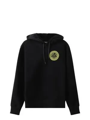 Versace Logo Print Hoodie - Black