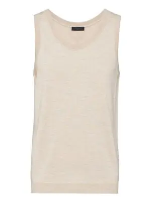 Prada Knitted Tank Top - Sand-colored