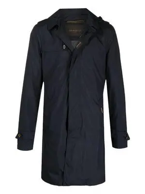 MOORER Belted Hooded Coat - Black
