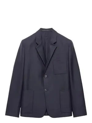 Prada Single-breasted Wool And Mohair Jacket - Blue