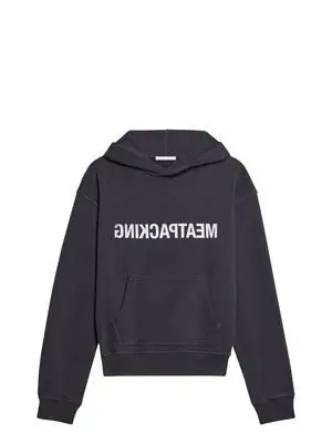Helmut Lang Meatpacking Hoodie With Logo Detail - Ash