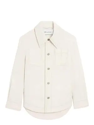 Ami Worker Buttoned Jacket - White Cream