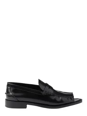 Prada Logo-printed Penny Loafers - Black
