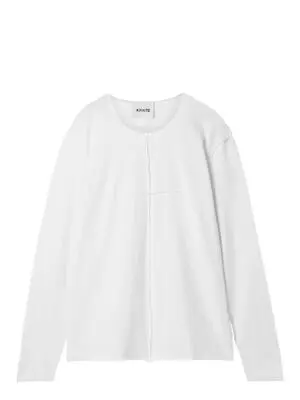 Khaite Kit Top Long Sleeve Round Neck - White