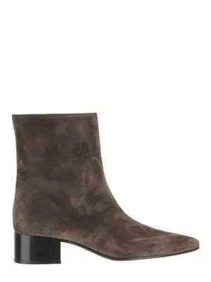 KHAITE Khaite Suede Pointed Toe Block Heel Ankle Boots