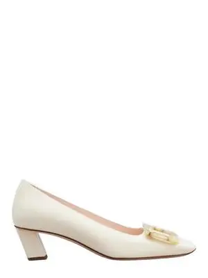 ROGER VIVIER Belle Vivier High Heel Pumps - Cream