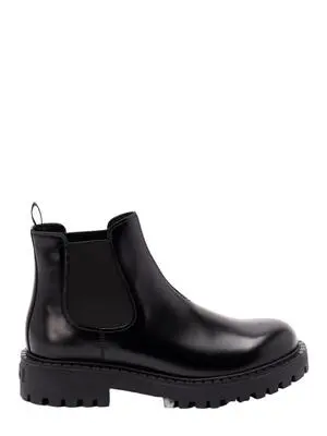 Prada Slip-on Ankle Boots With Block Heel - Black