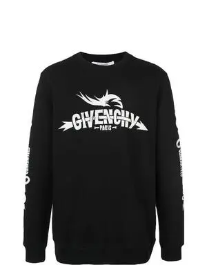 Givenchy Taurus Printed Long Sleeve Sweatshirt - Black