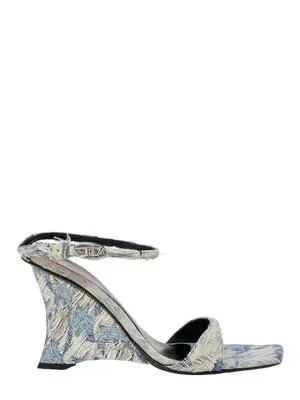 DIESEL® D-amber Wedge Sandals - Light Blue