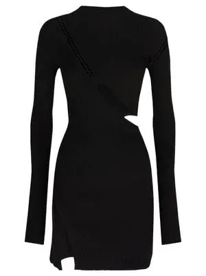 Attico Cut-out Detailed Mini Dress - Black