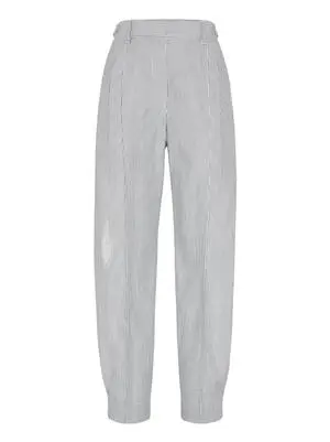 Brunello Cucinelli Brunello Cucinelli Sartorial Baggy Trousers With Stripe Pattern Blue