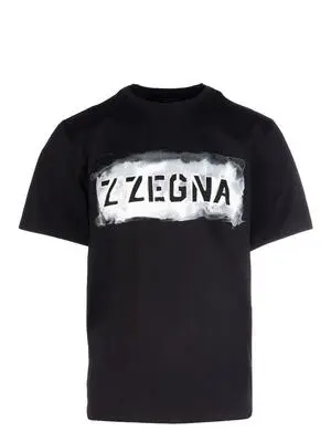 Zegna Logo T-shirt - Black