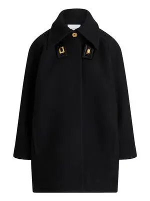 PATOU Collared Twist-lock Coat - Black
