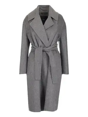 Max Mara Lapel Coat - Gray