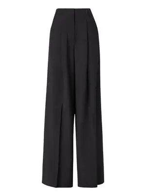 Fendi Pleated Wide-leg Trousers - Black
