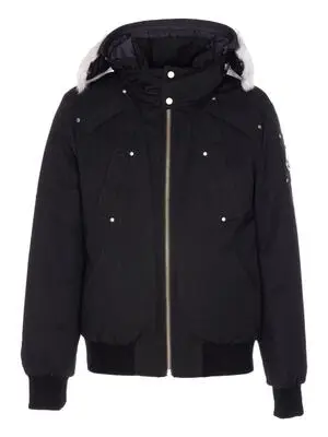 Moose Knuckles Zip-up Bomber Jacket With Hood And Fur Trim - No