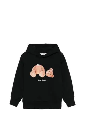 Palm Angels Bear-print Hoodie - Black