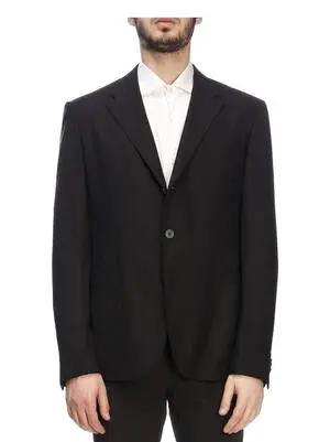 Zegna Casual Jacket With Logo - Black