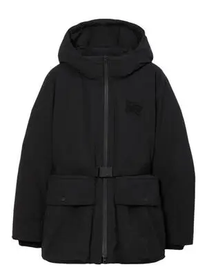 BURBERRY Burberry Hooded Jacket With Belt And Flip Pockets