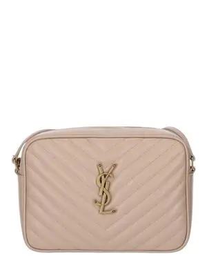 Saint Laurent Saint Laurent Lou Zip-Up Quilted Crossbody Bag Dark Beige