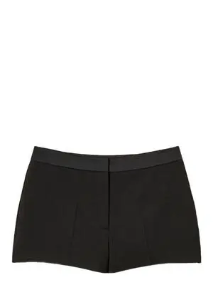 TWINSET Tailored Satin-detail Shorts - Black
