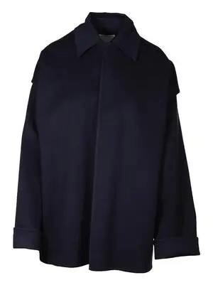 Bottega Veneta Oversized Buttoned Coat - Black