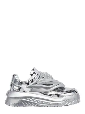 Versace Versace Medusa Metallic Low-Top Sneakers Gray