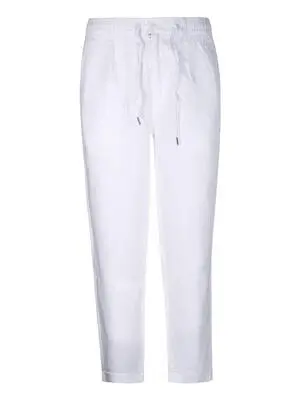 Ralph Lauren Drawstring Linen Pants - White