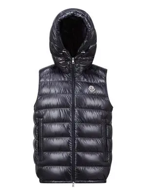 Moncler Barant Logo Patch Quilted Gilet - Navy Blue