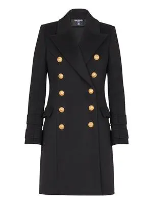 Balmain 10-button Tailored Coat - Black