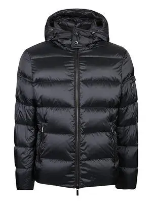 MOORER Hooded Down Jacket - Black