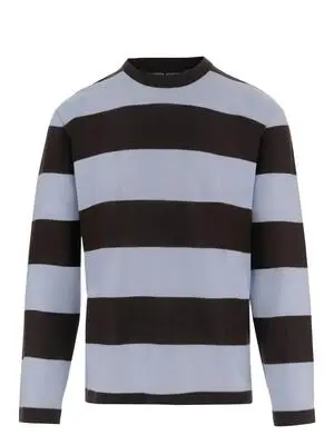 Bottega Veneta Oversized Striped Knitted Sweater - Gray