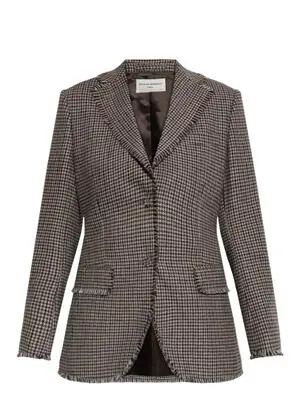 Officine Générale Houndstooth Single-breasted Blazer - Black