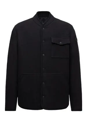 Moncler Logo Patch Button-up Shirt Jacket - Black