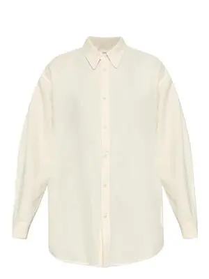 LEMAIRE Long Sleeve Curved Hem Shirt - Cream