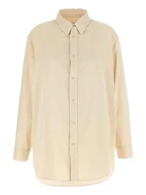 LEMAIRE Long Sleeve Curved Hem Shirt - Cream