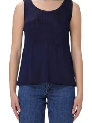 A.p.c. Sleeveless Ribbed Knit Top - Blue
