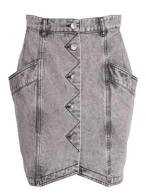 ISABEL MARANT ÉTOILE Isabel Marant High-Waisted Denim Skirt With Contrast Stitching