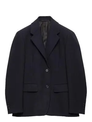 Prada Single-breasted Tailored Blazer - Navy Blue