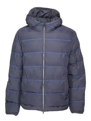 ZEGNA Zegna Striped Padded Down Jacket With Hood