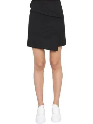 Alexander McQueen Asymmetrical High-waist Mini Skirt - Black