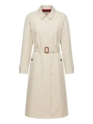 Gucci Gabardine Trench Coat - Nude