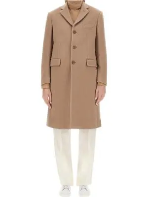 Aspesi Single-breasted Long Coat - Nude